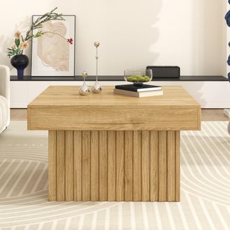 Generic Modernes 2-teiliges Holz-Nest-Tisch-Set - Runde Couchtisch rund & Kaffeetisch, platzsparend & vielseitig, stabile MDF/PB Bauweise f&uuml;r Wohnzimmer, Apar