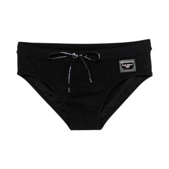 Dolce & Gabbana Logo Plaque Badeshorts - - Swimwear - Damen - Schwarzk - L