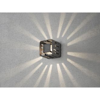 Konstsmide LED Au&szlig;enwandleuchte PESCARA eckig, Alu anthrazit, 300 Lumen, IP54