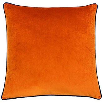 furn. Paoletti Meridian 55X55 FEATHCUSH Tea, Tiger Orange/Teal Blau, 55x55cm