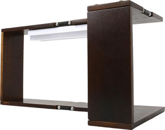 Generic Eckwandregal Mit Licht - Platzsparende Pr&auml;sentationseinheit Aus Holz, Intelligente LED-Eckaufbewahrung, Einstellbare Helligkeitsfunktion, Langlebiges 