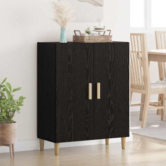 vidaXL vidaXL Buffet Ch&ecirc;ne noir 70 x 34 x 90 cm Bois ding&eacute;nierie