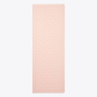 Tory Burch L&auml;nglicher Schal mit T-Monogramm und Blumenmuster