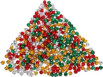 FOMIYES Kleiner Gl&ouml;ckchen 400 St&uuml;ck Metall Bastelgl&ouml;ckchen Bunt mit Befestigungsring f&uuml;r Selbstgemacht Weihnachtsanh&auml;nger Haustier Gl&ouml;ckchen und Windspiel Dek