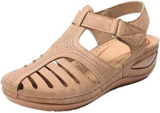 Generic Sandales &agrave; bout ferm&eacute; pour femme, sandales larges pour femme, sandales de p&ecirc;cheur &agrave; plateforme, sandales de sport creuses et respirantes, chaussures d