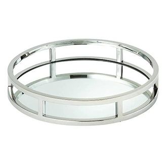 Elegance Beam Spiegeltablett, rund, 27,3 cm, Edelstahl, 10.8
