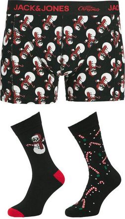 Jack & Jones Jack & Jones Set Boxershorts und Socken Snow Skulls Giftbox 12285138 Schwarz