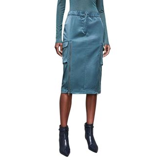 Patrizia Pepe Femme, Jupes, Vert, Taille: 36 FR Midi Skirt