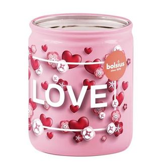 Bolsius Bolsius Kerze im Glas mit Aufdruck - 82 x 68 mm - Vanille - Ohne Palm&ouml;l