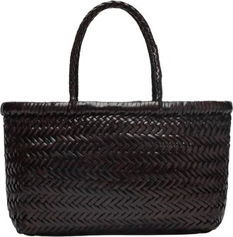 Dragon Diffusion Femme, Sacs, Brun, Taille: ONE Size Borsa a mano in pelle intrecciata