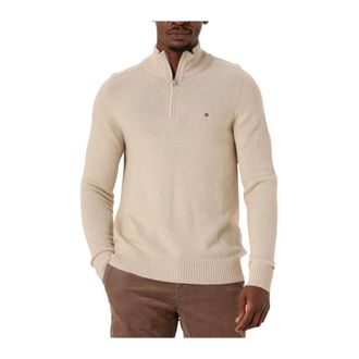 Tommy Hilfiger Homme, Pulls, Beige, Taille: S Lambswool Zip Mock