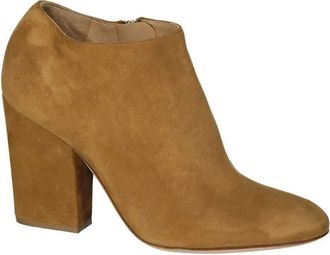 Sergio Rossi Stiefel - Brown Leather Boots With Modern Side Zip - Gr. 35,5 (EU) - in Braun - für Damen