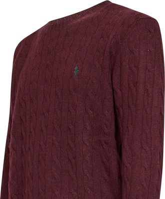 Polo Ralph Lauren Cable-Knit Wool & Cashmere Sweater - Burgundy