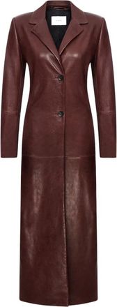 VSP Vsp, Femme, Vestes, Rouge, Taille: 36 FR Laurence Leather Coat