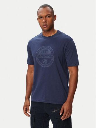 Napapijri T-Shirt S-Bollo SS 3 NP0A8BAF Dunkelblau Regular Fit