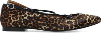 A.P.C. Ballerinas mit Leoparden-Print - Braun