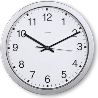 Hama Wanduhr Mallorca (Quarzuhr Wand Ø 30cm, Wanduhr groß XXL, extra große Zeitanzeige, analoge Uhr mit Stunden-, Minuten- und Sekundenzeiger, arabische Zi