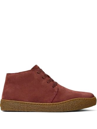 Camper bottines Peu Terreno &agrave; lacets - Rouge