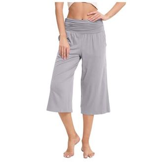 Generic Short avec Cuissard Int&eacute;gr&eacute; Femme De Chic Large Bag Frottement Training Dormir Doubl&eacute; Rayures Danse Yoga Bien Telephone Bloomer Elasthanne Combishort 