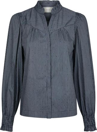 Neo Noir Femme, Blouses et Chemises, Bleu, Taille: 44 FR Astrida Stripe Stone Blouse