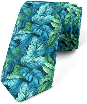Generic Cravate Pour Hommes Feuilles Bleu-Vert Tendance Cravates &Eacute;l&eacute;gant Cravates Homme Pour F&ecirc;te C&eacute;l&eacute;brations &Eacute;v&eacute;nements