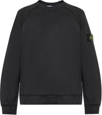 Stone Island SweaT-shirt avec &Eacute;cusson Logo - Homme - Sweatshirts et sweats &agrave; capuche - Noir - Taille: XL