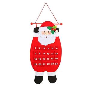 Generic Weihnachts-Adventskalender aus Filz Zum Aufh&auml;ngen, Countdown-Kalender f&uuml;r T&uuml;r, Wanddekoration, Frohe Weihnachten, Haus, 69,9 X 34,9 cm (178.00)