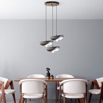 Opviq Elegant Antiquation Chandelier, Metal Body, 50 cm Diameter, Adjustable Height 75-106 cm, 3 x E27 Socket, Perfect for Modern Living Spaces, IP20