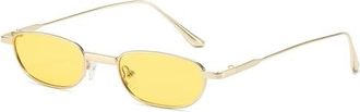 Generic Lunettes De Soleil Polaris&eacute;es En M&eacute;tal For Hommes Et Femmes, Id&eacute;ales For La Conduite Les Sports Plein Air(Yellow)