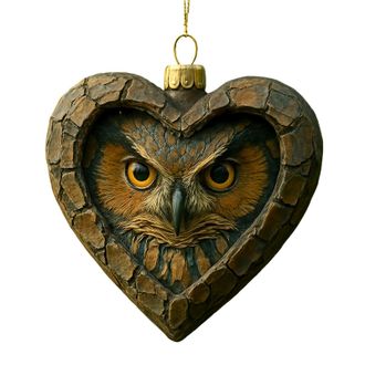 Generic Weihnachtsschmuck - 2D Eule Kleine Anh&auml;nger | Realistische Weihnachtstisch Dekorationen - f&uuml;r Wohnzimmer Schlafzimmer Fenster T&uuml;rregal Kaminsims Party