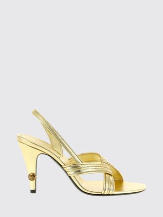 Versace Sandales slingback Gianni en cuir nappa lamin&eacute; avec logo Medusa