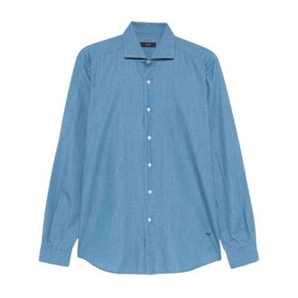 Fay Camicia - - Shirts - Herren - Blau - 2XL