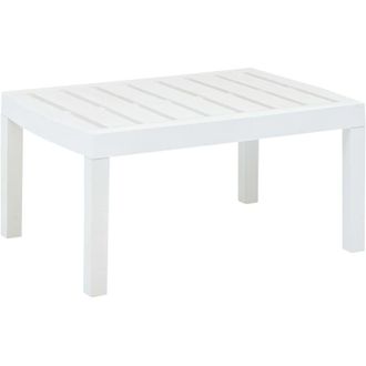 vidaXL Vidaxl - Table de jardin Blanc 78x55x38 cm Plastique