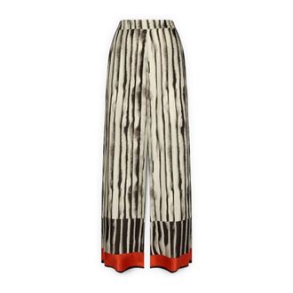 Elena Miro Bedruckte Palazzo-Hose aus Viskose - - Trousers - Damen - Schwarzk - 5XL