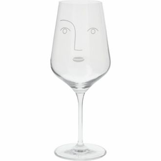 R&auml;der Weinglas Genie&szlig;er aus Kristallglas - Designglas mit Gesichtsmotiv
