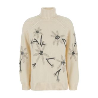 P.A.R.O.S.H. Pullover mit hohem Kragen - - Knitwear - Damen - Wei&szlig; - L