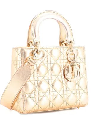 Dior My ABCDior Lady Dior Bag Cannage Quilt Lambskin crossbody bag - Gold
