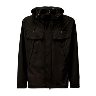 C.P. Company Schwarze Goggle Jacke mit Versteckter Brille - - Jackets - Herren - Schwarzk - M