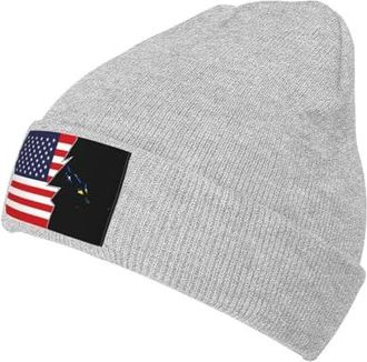 Generic Tricoté Bonnet Carte Topographique des Îles Solomon Et De LAmérique Extensible Bonnet Hiver Chaud Tricot Classique Chapeau Tricoté pour Adultes Cyclis