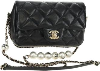 Chanel Sac bandouli&egrave;re mini vintage doccasion - Femme - Pre-owned - Noir - Taille: ONE Size