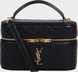 Saint Laurent Mini sac Gaby Vanity en cuir dagneau matelass&eacute; avec logo YSL