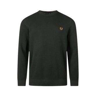 Fred Perry Pullover mit Piqu&eacute;-Struktur - - Knitwear - Herren - Gr&uuml;n - S