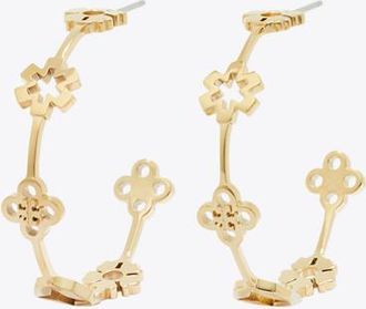 Tory Burch Damen Forget Me Not Hoop Earrings