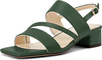 Castamere Femmes Slingback Bas Bloc Chunky Talon Heel Ouvert Carr&eacute; Bout Dress Sandales D&eacute;contract&eacute; Bureau &Eacute;t&eacute; Chaussures 3.5 CM Heels Vert Fonc&eacute; 40 EU