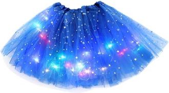 Generic Tutu Femme- Jupe Tutu Lumineuse &agrave; pour Motif Tendance Pliss&eacute;E en Maille Et Sequins Casual Basiques Classique