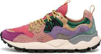 Flower Mountain Sneakers aus Veloursleder und technischem Gewebe, Fuchsie- 39