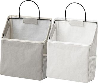 Artibetter 2 St&uuml;ck Faltbare Wand aufbewahrungstaschen mit Klebendem Haken Stabile Mehrzweck aufbewahrungsbeutel f&uuml;r Schlafzimmer Bad K&uuml;che und B&uuml;ro Atmungsaktiv 