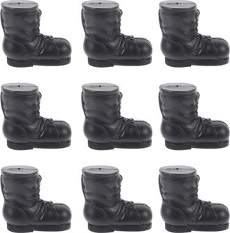 OSALADI 10 St&uuml;ck Weihnachtsmannstiefel zum Selbermachen Dekorative Weihnachtsmannschuhe aus Stoff Rot mit Wei&szlig;em Besatz Weihnachtsdeko f&uuml;r Feier Party