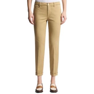 Fay Elegante Baumwoll-Stretch-Hose - - Trousers - Damen - Beige - W31