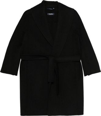 Max Mara Knielanger Mantel - Schwarz